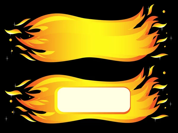 Vignette Fire Flame Illustrations — Stock Vector © baavli #6127355