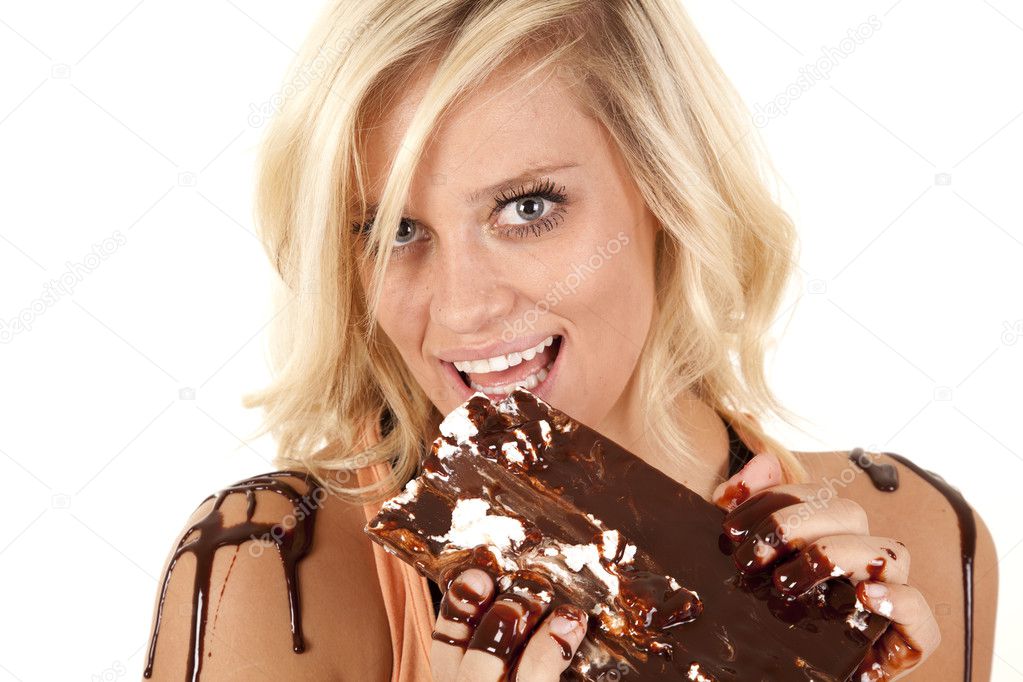 Woman dripping in chocolate — Stock Photo © alanpoulson #11953572