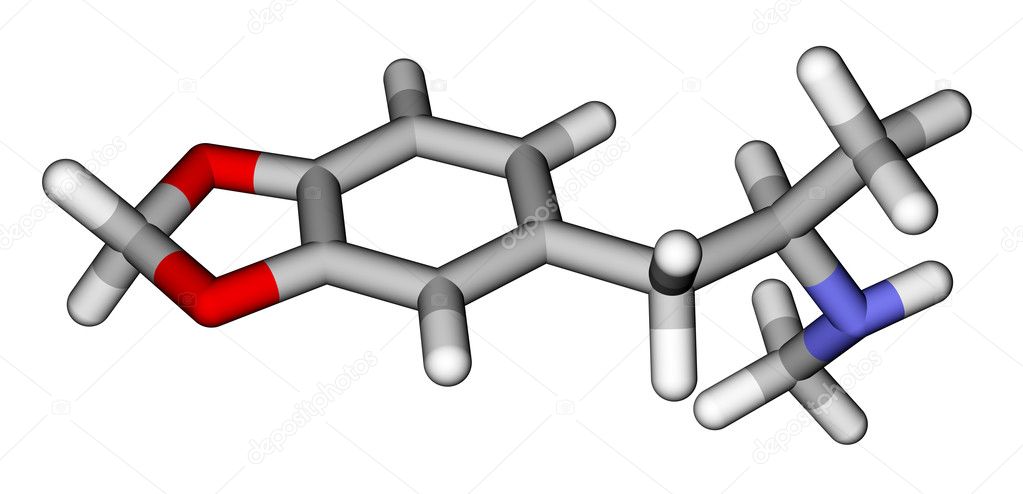Molecular structure of MDMA (ecstasy) — Stock Photo © electropower ...