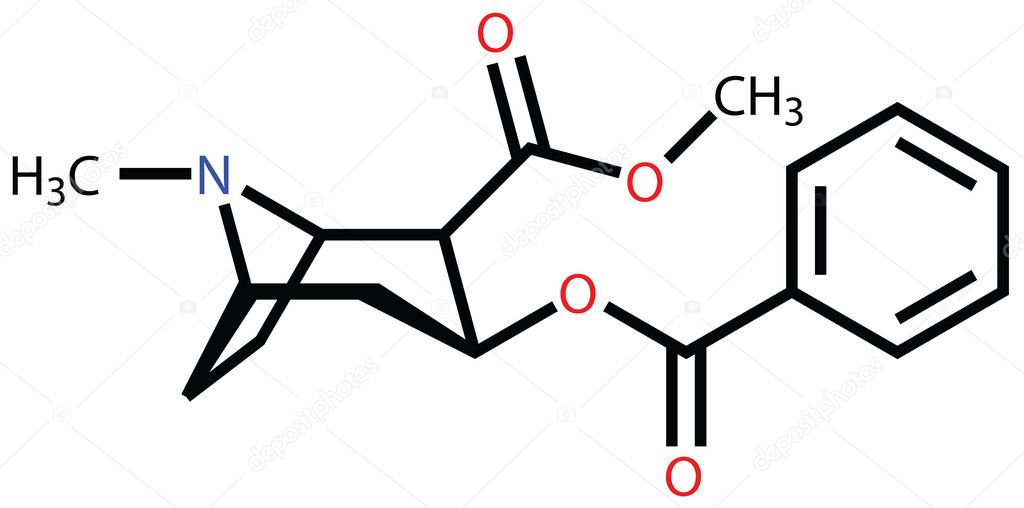 Fórmula estructural de cocaína — Vector de stock © electropower #12100810